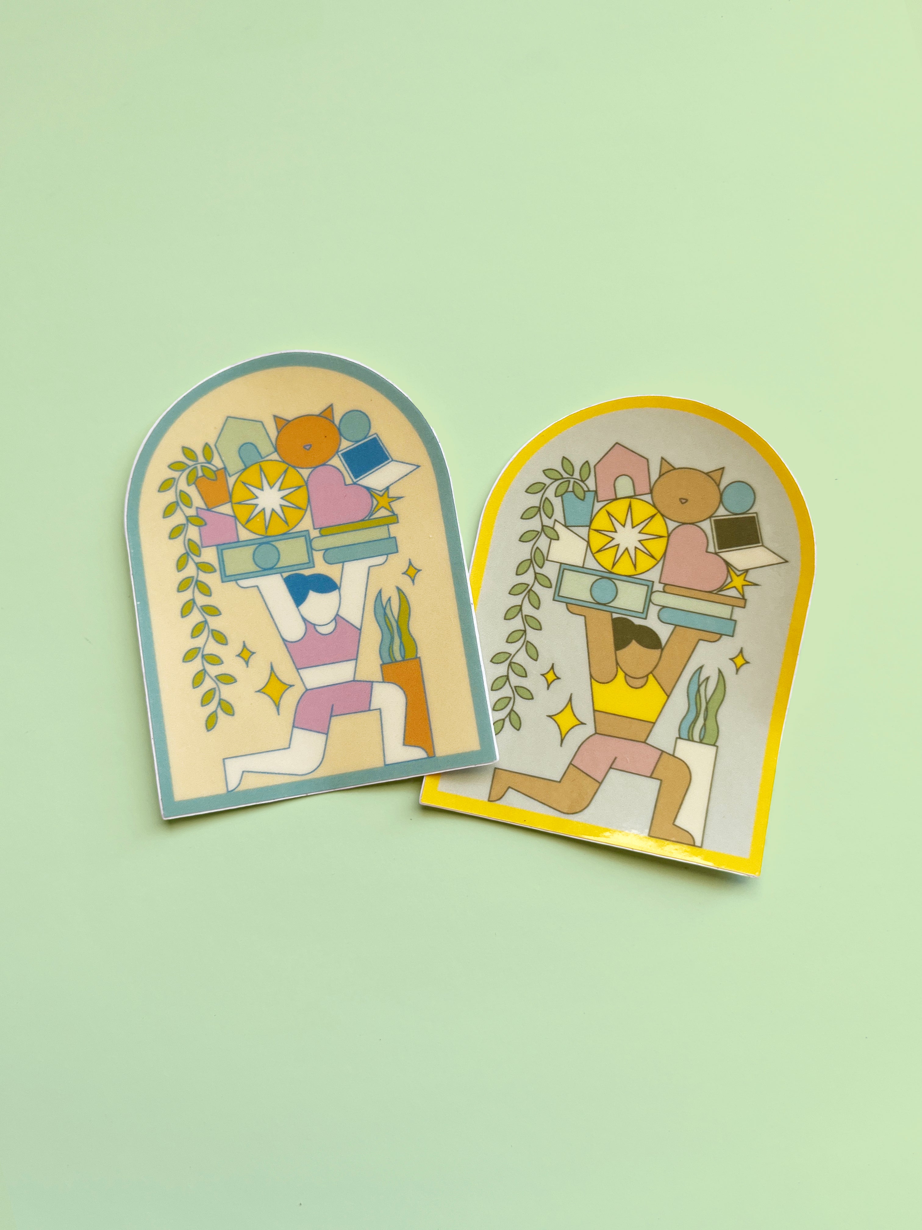 Balance Sticker Flakes – Sunny Stoic Studio