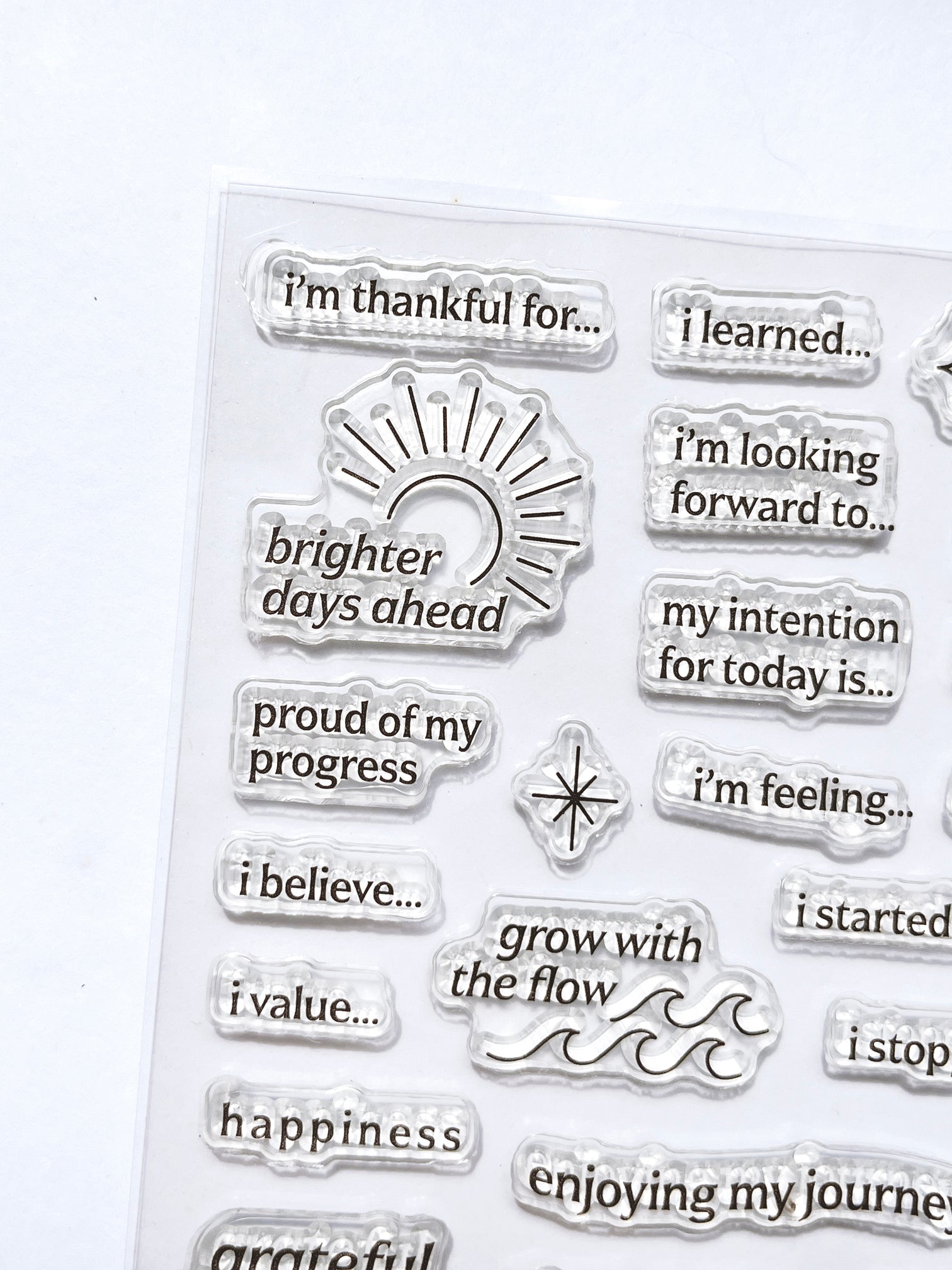 Daily Check-In Clear Stamp Sheet – Sunny Stoic Studio